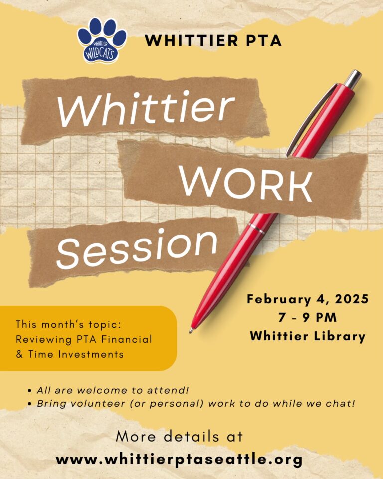 PTA-Hosted Work Session - Whittier Elementary PTA